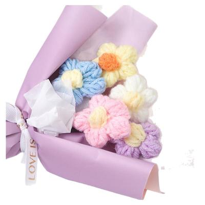 生日情人节创意针织花泡芙花花束