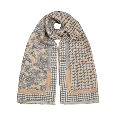 韩版立体提花仿羊绒围巾女