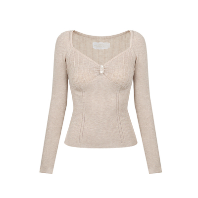 30绵羊毛甜美秋冬修身针织长袖