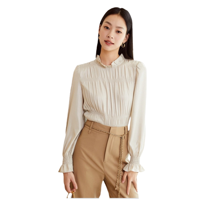 EPYAYING/雅莹木耳边花瓣领衬衫