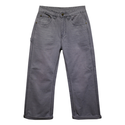 春夏薄款全棉无弹宽松大直筒牛仔