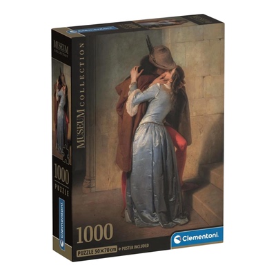 正品 Clementoni意大利进口益智名画拼图 最后一吻1000片海耶兹