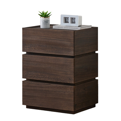 实木斗柜卧室客厅储物柜收纳床头柜简约现代抽屉床边柜子三斗组合