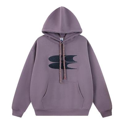 CryingCenter 秋冬连帽毛巾绣logo彩点抽绳加绒加厚卫衣 哭喊中心