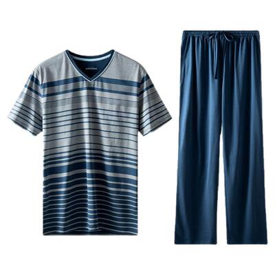 丝光棉高端铂雅男士家居服套装