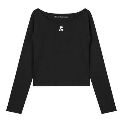 RR长袖修身T恤女印花打底衫