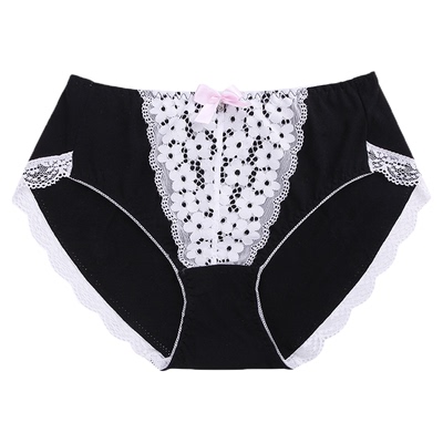 内裤女士棉高弹少女内裤不用夹臀大码包臀甜美三角内裤蝴蝶结三角