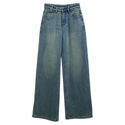 水貂绒高腰显瘦加厚加绒牛仔裤女