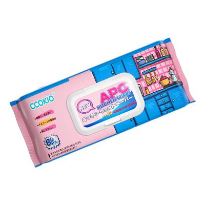 日本CCOKIO厨房清洁湿巾纸去油去污家用APG加大加厚带盖家庭装