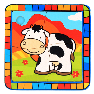 DOLI智力拼图出口4片2岁木制