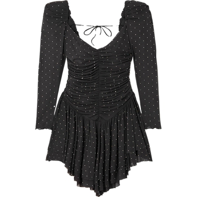 【折扣】Rotate 早春女网纱连衣裙小黑裙