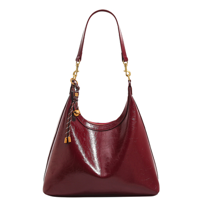 香港品牌真皮红色结婚包新娘包包