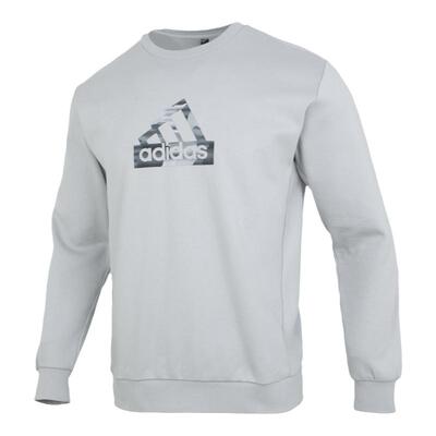 阿迪达斯运动宽松圆领套头衫