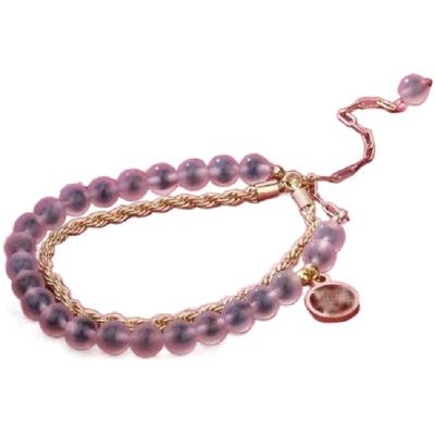 雍和门香灰半糖手链糖心玛瑙手串