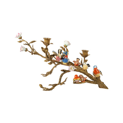 高端家用烛台摆件壁炉电视柜装饰