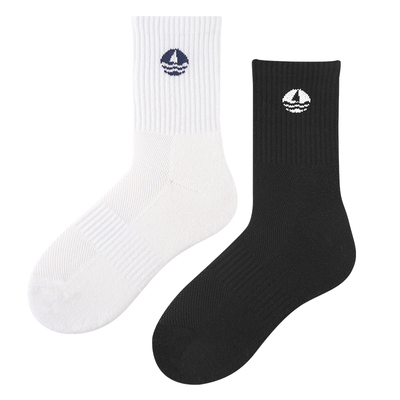 Navigare意大利小帆船抗菌防臭毛圈袜男士棉袜秋冬中筒袜