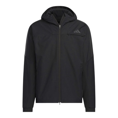 【自营】adidas阿迪达斯男子运动训练梭织连帽夹克外套KA1307