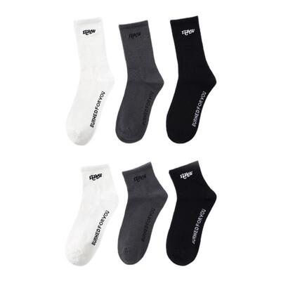 刺绣运动定制中筒袜17CREW吸汗