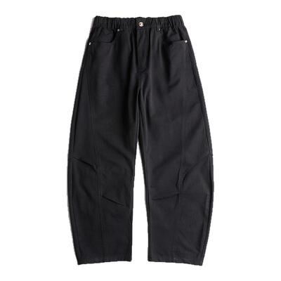 日系复古纯色基础分割休闲裤