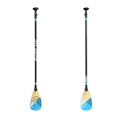 UPSURF船桨碳纤维竹皮拼画两节可调节桨专业船浆SUP桨板 Paddle
