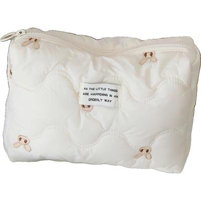 刺绣小兔化妆包大容量女便携式收纳包杂物小包学生手拿旅行洗漱袋