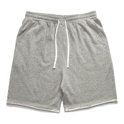 radium薄款毛边运动水洗休闲短裤