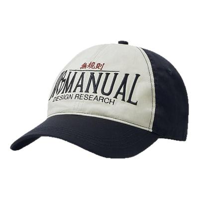 NOMANUAL拼色刺绣棒球帽男女四季