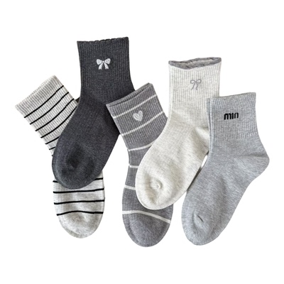 爱嘀嗒青少年袜子秋冬季精梳棉卡通美乐蒂库洛米女大童中高筒潮袜