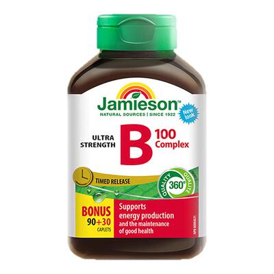 现货Jamieson健美生维生素100B族维生素B缓释片肌醇生物素120粒