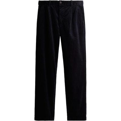 HM男装休闲裤冬季冬新款标准版型舒适中腰灯芯绒休闲长裤1230964