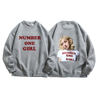 Blackpink粉丝Rose应援NumberOneGirl周边重磅纯棉卫衣服男女同款