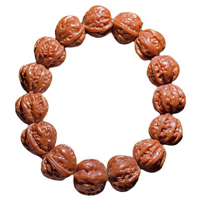 京八棱核桃手串野生小核桃粗筋手持正圆矮桩文玩秋子生日礼物男