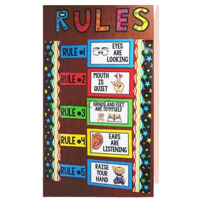 Anchor Chart要点图规则class rules墙贴教室装饰海报教具英语