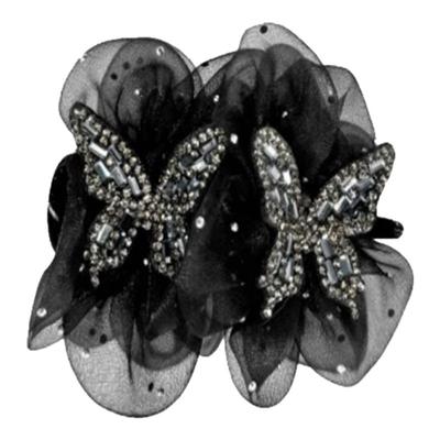 高级感抓夹绢纱气质百搭丸子夹