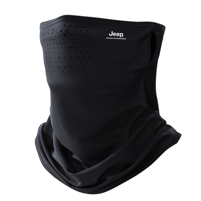 jeep吉普防晒面罩男夏季骑车防紫外线男士冰丝口罩钓鱼遮阳脖套夏