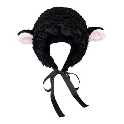 小羊造型甜美可爱雷锋帽