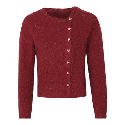 GCRUES圣诞红毛衣开衫外套女