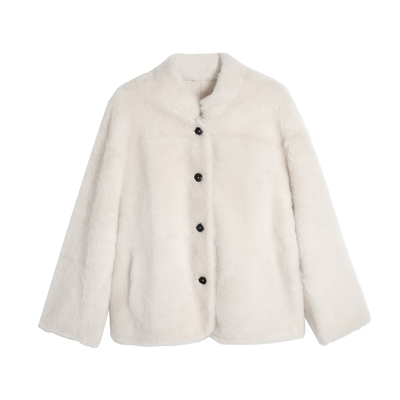 TOFOD 白拉贡 小山羊绒Lacon塞塔皮毛一体短大衣LP皮草外套