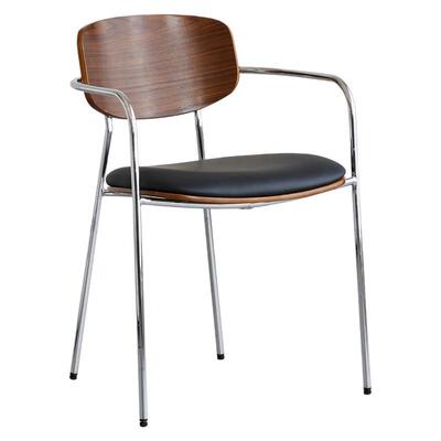 EVITAHome真皮扶手餐椅工业风