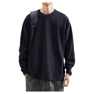 hansca260g重磅长袖t恤男纯棉