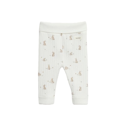 瑞典进口婴儿小兔刺绣日常打底裤