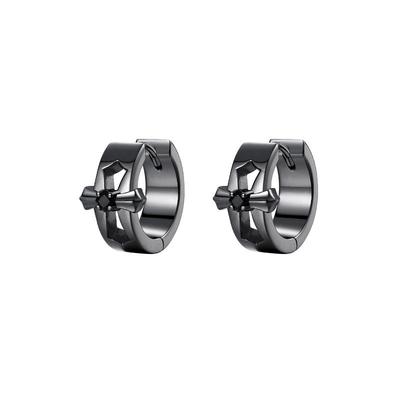 SinceYou暗黑十字架耳环男复古