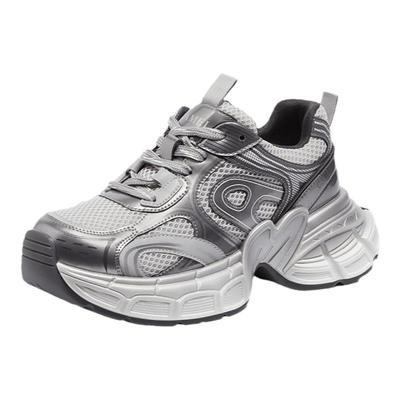 Camel/骆驼厚底银色老爹鞋