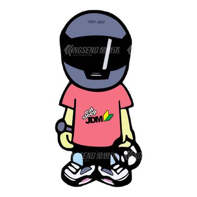 个性遮挡划痕贴试车手反光STIG