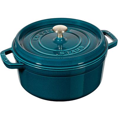 staub法国进口海蓝马略珐琅锅