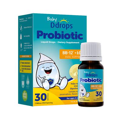 【自营】Ddrops滴卓思婴幼儿益生菌滴剂调理肠胃BB-12+LGG益生菌