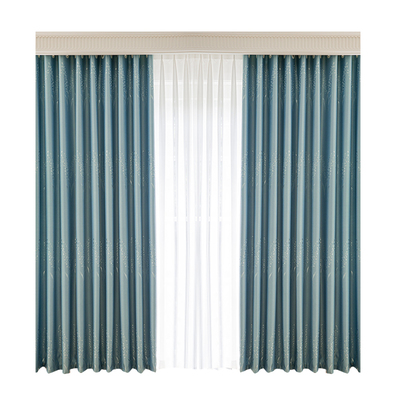 高遮光加厚隔热提花成品窗帘