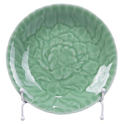 龙泉青瓷牡丹缠枝系列碟餐具菜盘