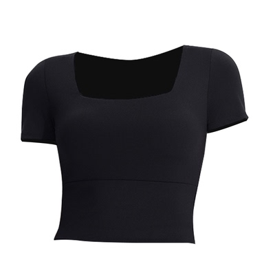 速干短款运动T恤修身性感健身服