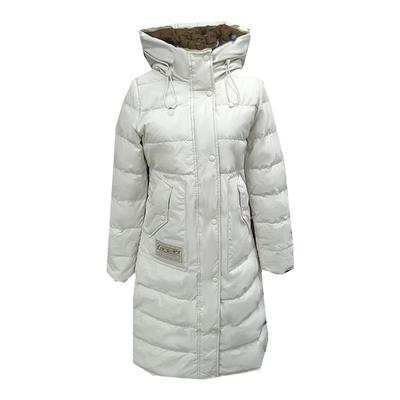 金羽杰修身锦纶长款连帽X型显瘦